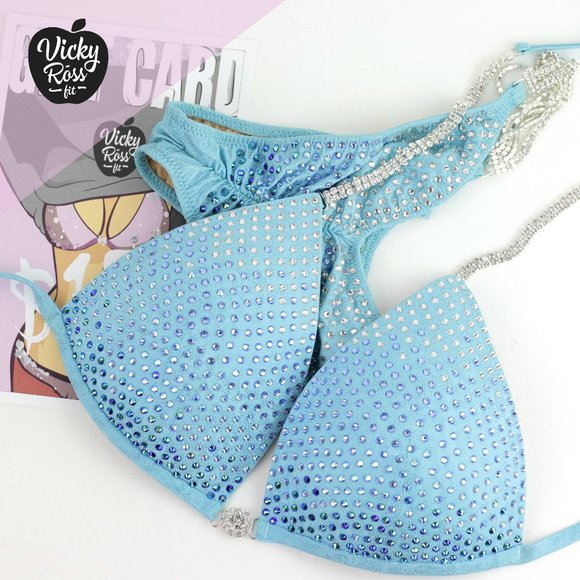 Vicky Ross Fit | Swim | Baby Blue Ombre Npc Ifbb Competition Bikini ...